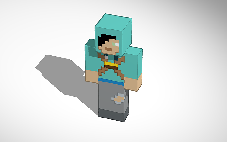 3D design Dragon Slayer Minecraft Skin - Tinkercad