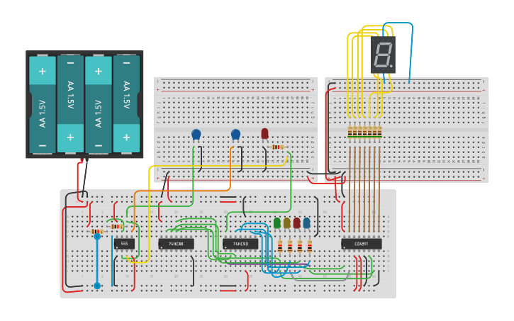 Circuit design Counter - Tinkercad