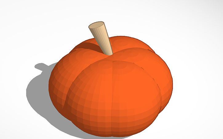 3D design pumpkin - Tinkercad
