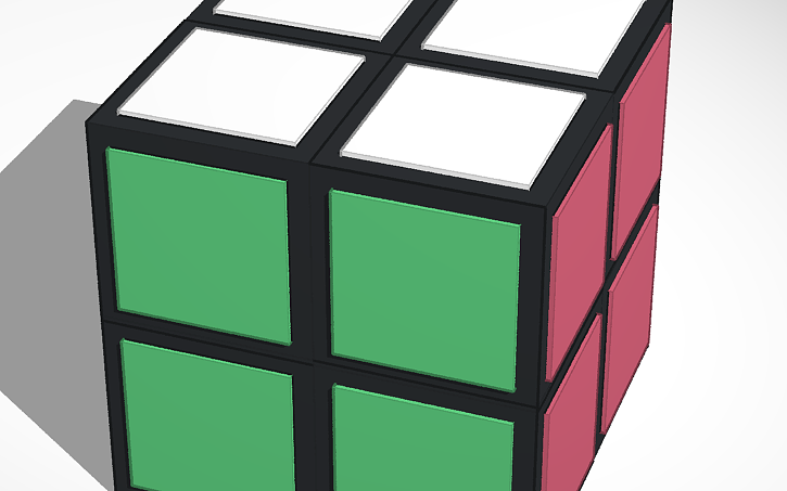 3D design 2x2 Rubik's Cube - Tinkercad