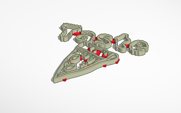 3D design pizza wall art - Tinkercad