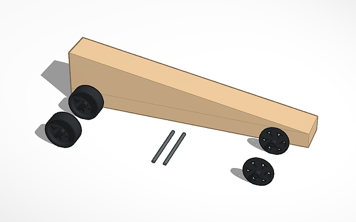 3D design CO2 Dragster - Wooden Blank - 2022-2023 - Tinkercad