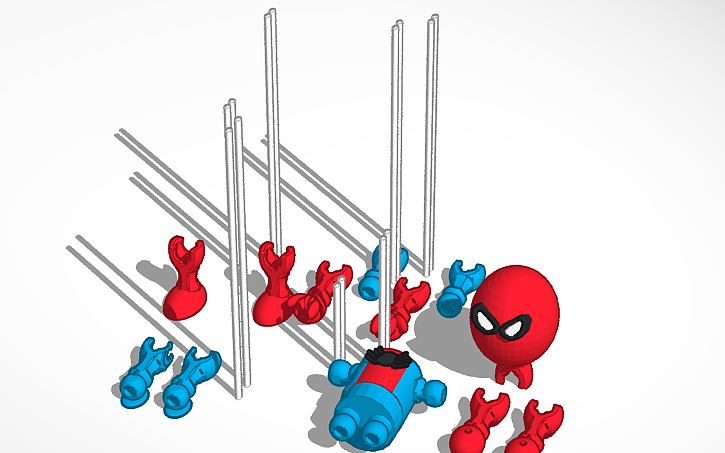 3D design Spider-Man figure - Tinkercad