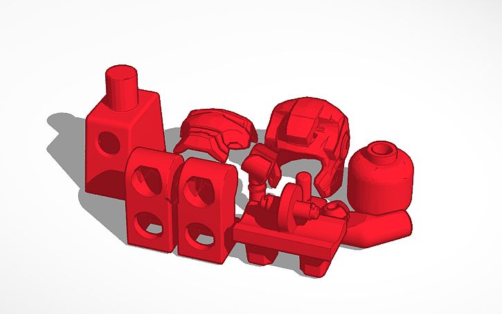 3D design ironman lego minifigure - Tinkercad