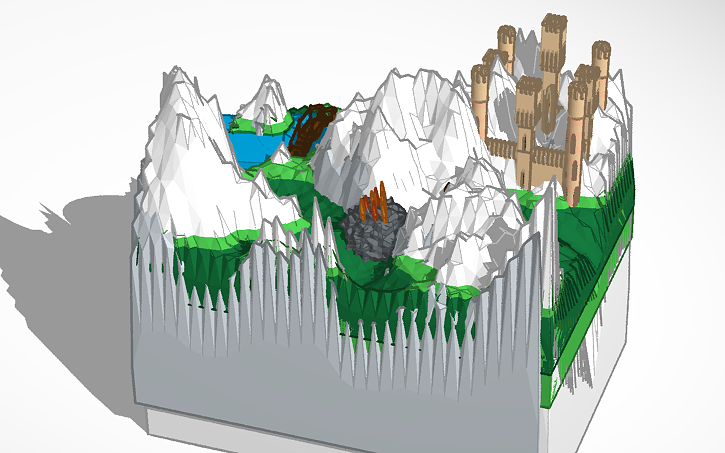 3D design mountain - Tinkercad