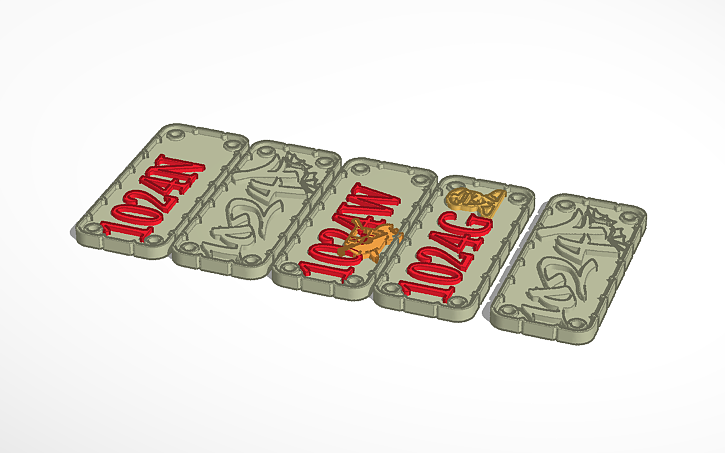 3D design VEX IQ Nameplate Custom - Tinkercad
