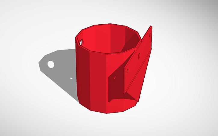 3D design Metal Holder 70 MM wall Mount/ Bottom - Tinkercad