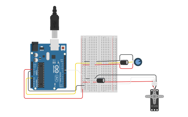 Circuit design Arduino Project 5 Mood Cue - Tinkercad