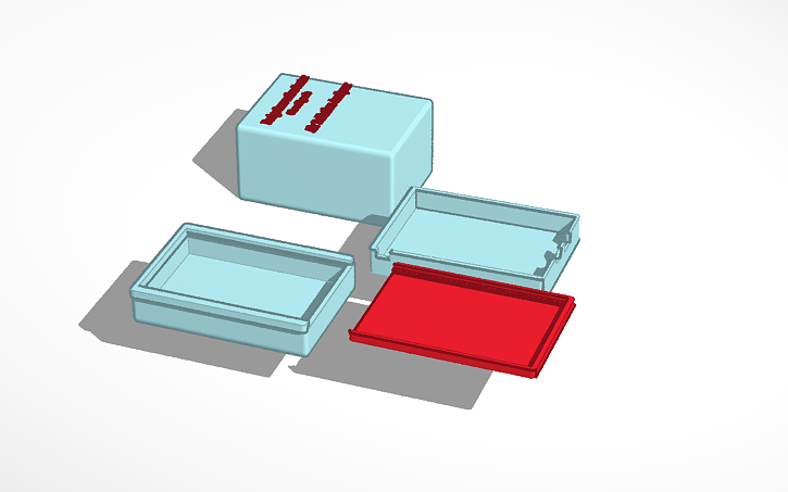 3D design box sliding - Tinkercad