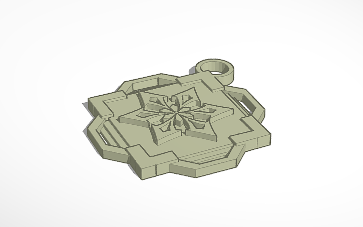 3D design cryo vision/genshin impact - Tinkercad