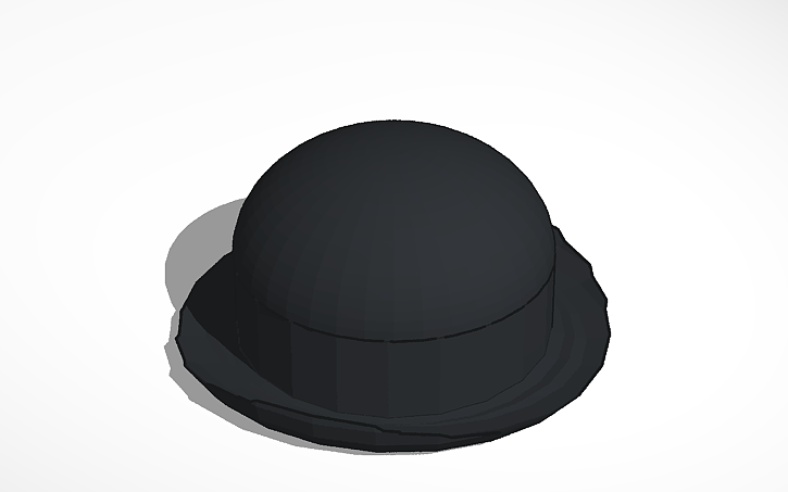 3D design Bowler hat - Tinkercad