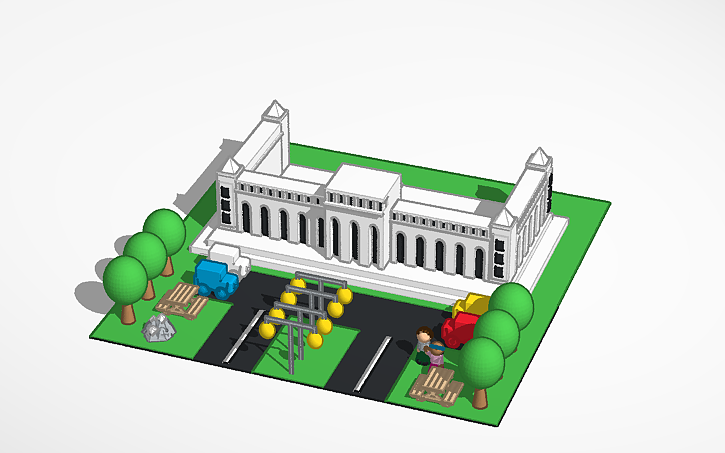 3D design City Hall - Tinkercad