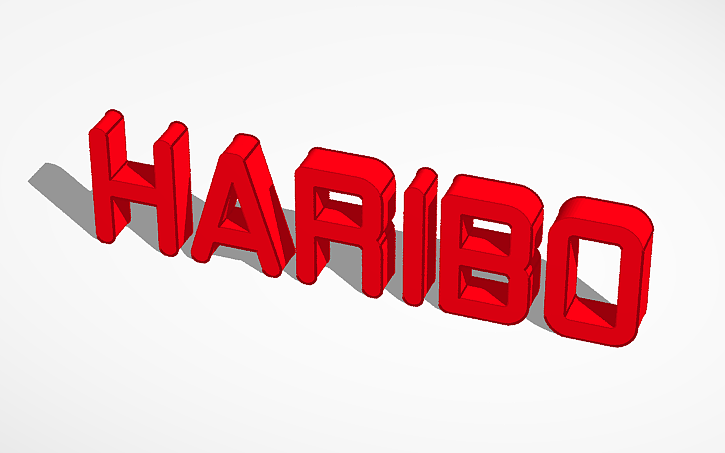 3D design Haribo Logo - Tinkercad