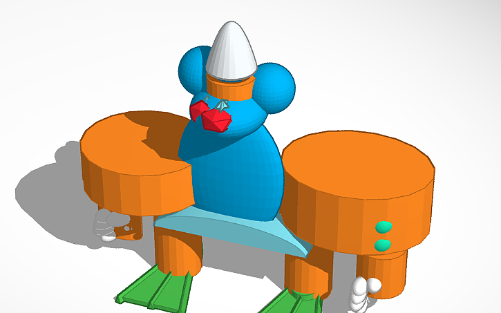 3D design freddy SM64 model - Tinkercad