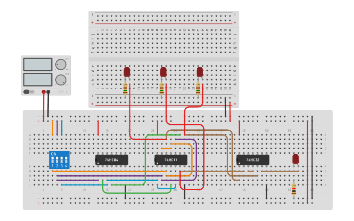 Circuit design Lab 9 Combinational Logic Circuit - Tinkercad