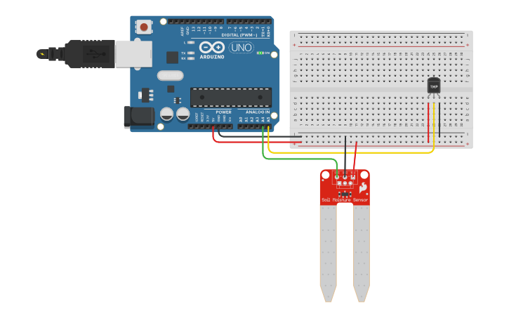 Circuit Design Sensor De Temperatura E Umidade Tinkercad