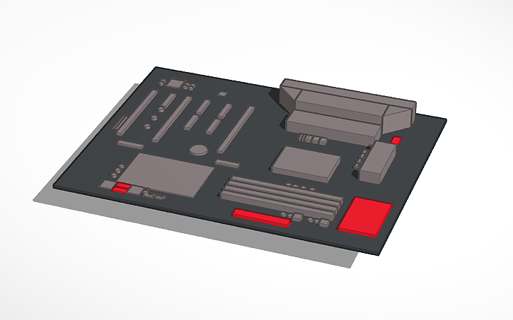 3D design anakart - Tinkercad
