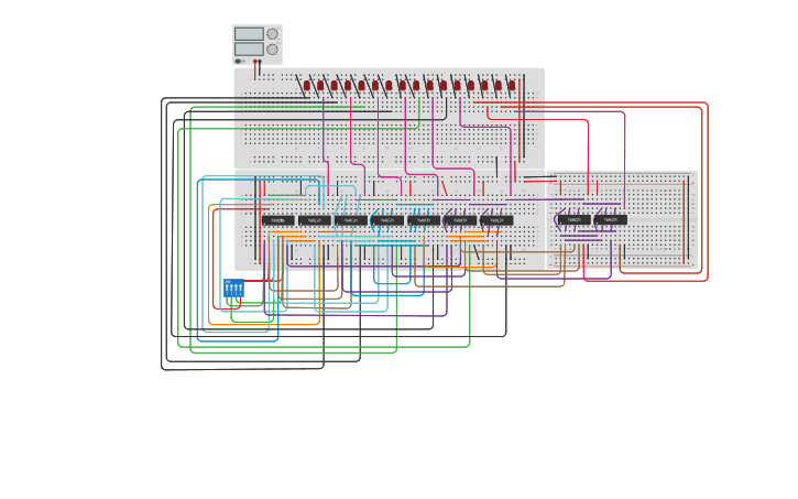 Circuit design 4:16 Decoder - Tinkercad