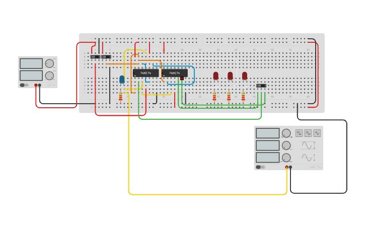 Circuit design Project LCD using function generator - Tinkercad