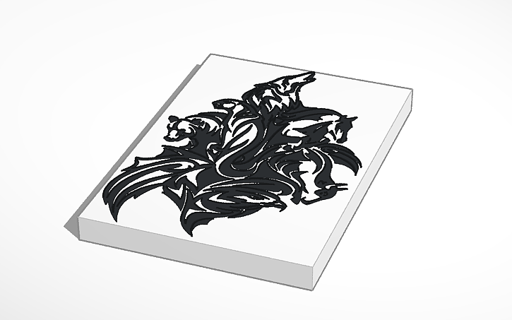 3D design Epic Animal emblem - Tinkercad