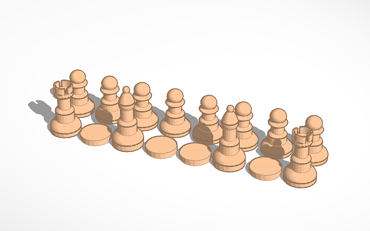 3D design Chess Set - Tinkercad