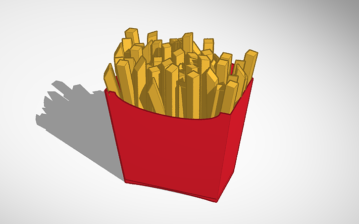 3D design fries - Tinkercad