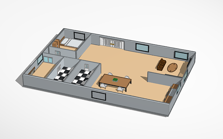 3D design FLOOR PLAN - Tinkercad