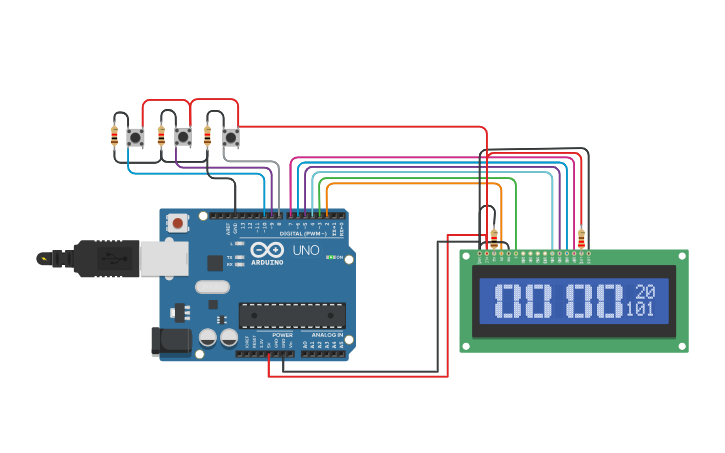 Circuit design clock - Tinkercad