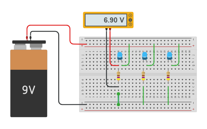 Circuit design CIRCUITO EN PARALELO CON LED - Tinkercad