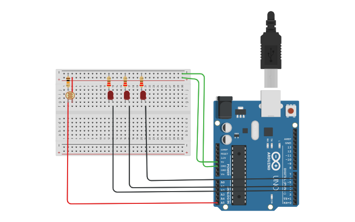 Circuit design unida 3 practico 1 ejercicio 4 - Tinkercad