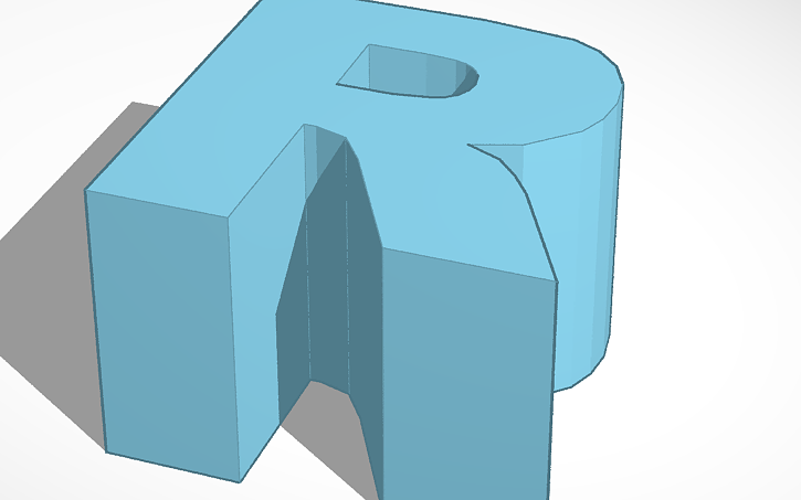 3D design Letter R - Tinkercad