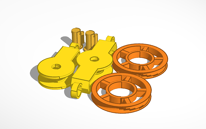3D design Pulleys (3D printable) - Tinkercad