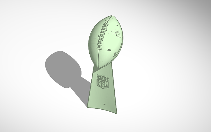 3D design Fantasy Football Trophy (half scale) - Tinkercad