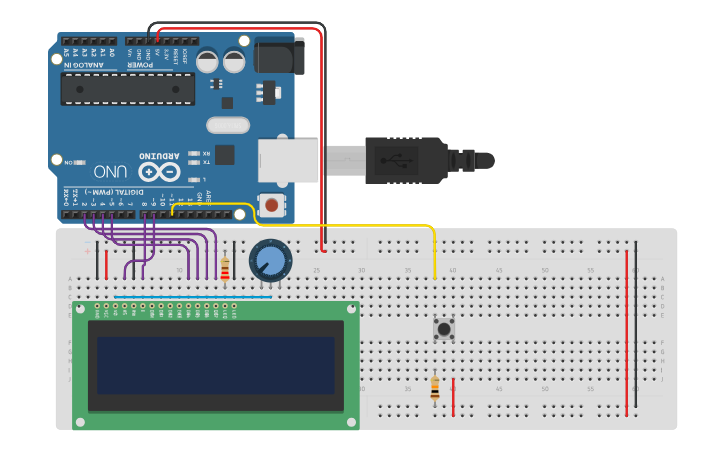 Circuit design Dino Game - Tinkercad