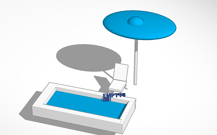3D design patio set - Tinkercad