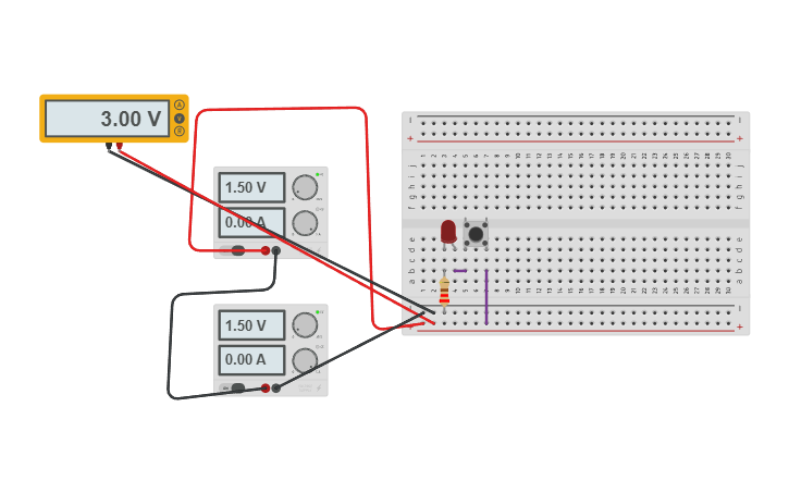 Circuit design Consigna 4 fuentes en serie parte 2 - Tinkercad