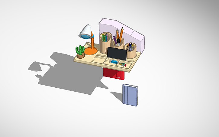 3D design Desk Organiser (Stationary) - Tinkercad