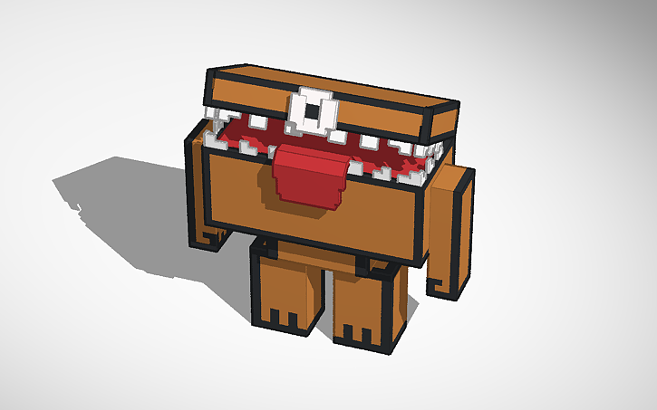 3D design Minecraft Mimic Chest - Tinkercad