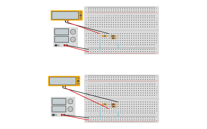 Circuit design Series Parallel Resistors - Tinkercad