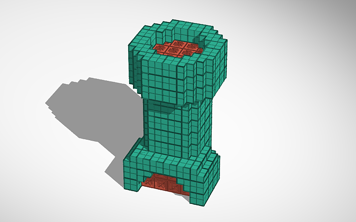 3D design Minecraft ‘giant furnace’ with smokestack - Tinkercad
