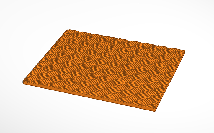 3D design Diamond Plate Sheet - Tinkercad