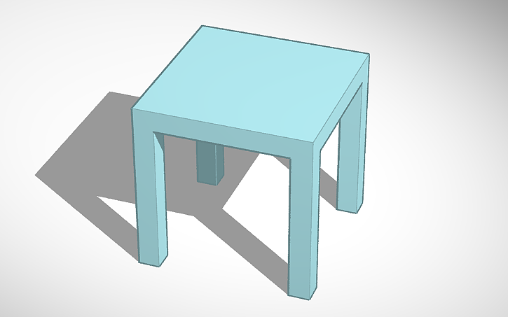 3D design table - Tinkercad