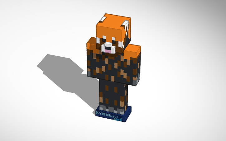 3D design Red Panda Minecraft Skin - Tinkercad