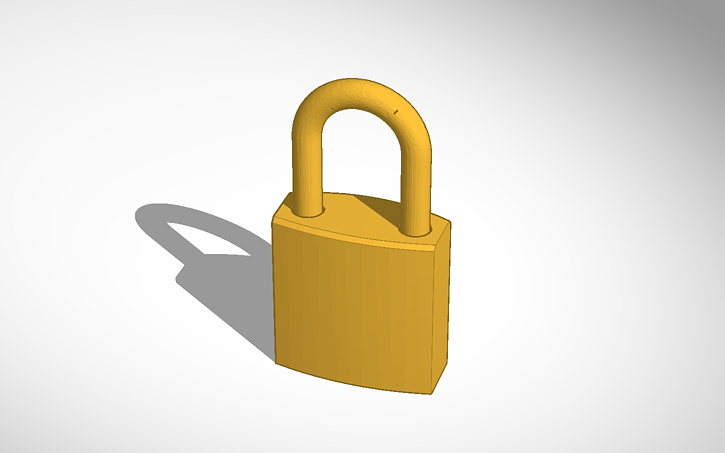 3D design Lock - Tinkercad