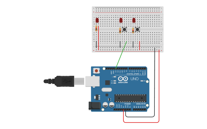 Circuit design Breadboard Small - Tinkercad