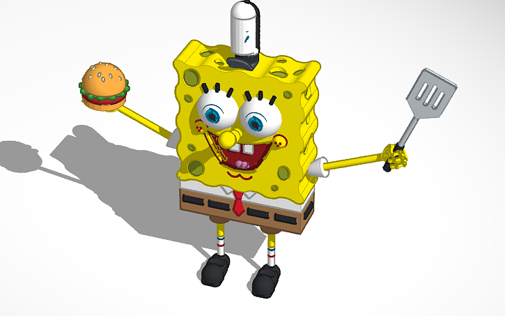 3D design Spongebob - Tinkercad