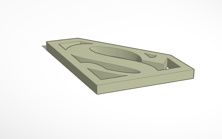 3D design Superman - Tinkercad
