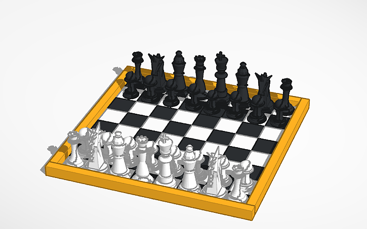 3D design chess board - Tinkercad