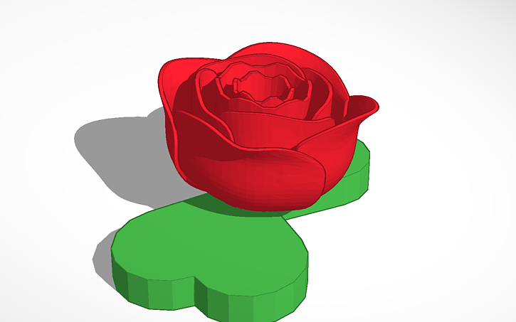 3D design Rose Model - Tinkercad