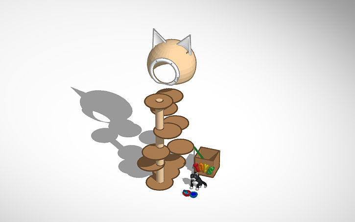 3D design Cat house 😺😺 - Tinkercad